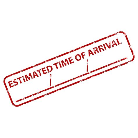 Premium Vector Estimated Time Of Arrival Rubber Stamp Print