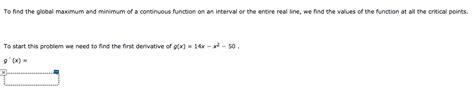 Solved Find The Exact Global Maximum And Minimum Values Of Chegg