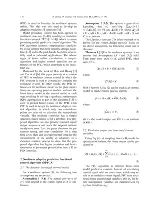 Adaptive Predictive Functional Control Of A Class Of Nonlinear Systems PDF