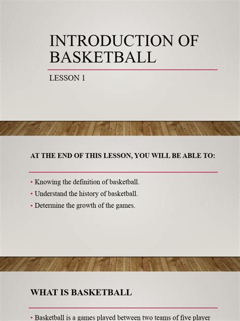 Lesson 1 Introduction Of Basketball Pdf College Basketball Ymca