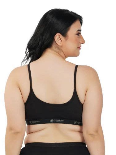 Full Figure Plain Black Non Padded Cotton Bra At ₹ 187piece In New
