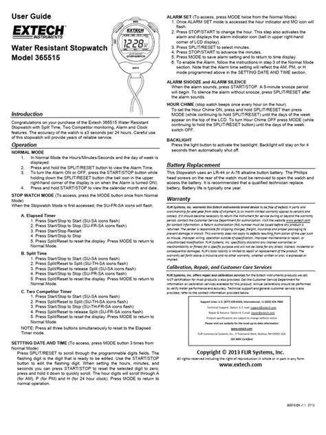 instruction sheet pdf calibration