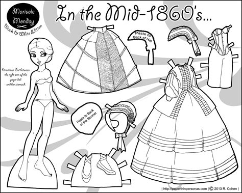 Civll War Printable Paper Doll Marisole Monday Paper Thin Personas