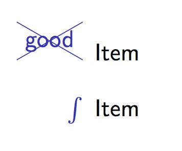 Where Can I Find A List Of Itemize Bullet Shapes In Latex Beamer Tex