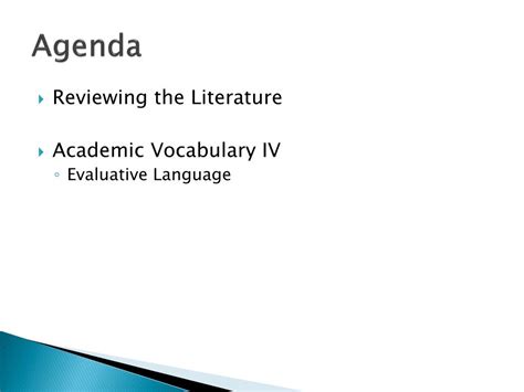 Ppt Using Academic Vocabulary Iv Evaluative Language And Reviewing