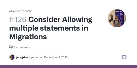 Consider Allowing Multiple Statements In Migrations · Issue 126