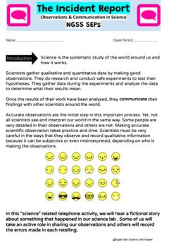 Fun NGSS Activity Communication In Science Game Scientific Method Made By Teachers