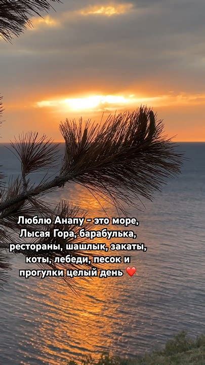 Люблю Анапу - это море, Лысая Гора, барабулька, шашлык, закаты, коты ...