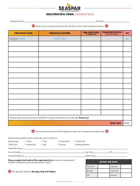 Fillable Online Registration Form Summer 2023 Fax Email Print Pdffiller