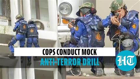 Watch Delhi Police Swat Nsg Conduct Mock Anti Terror Drill At Ito Hq