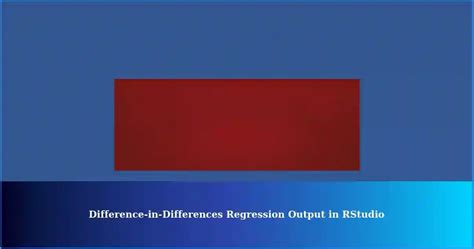 Understanding The Output Of Difference In Differences Regression Using