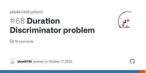 duration discriminator problem · issue 68 · p0p4k vits2 pytorch · github