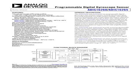 Pdf Programmable Digital Gyroscope Sensor Data Sheet Digital Gyroscope Sensor Data Sheet