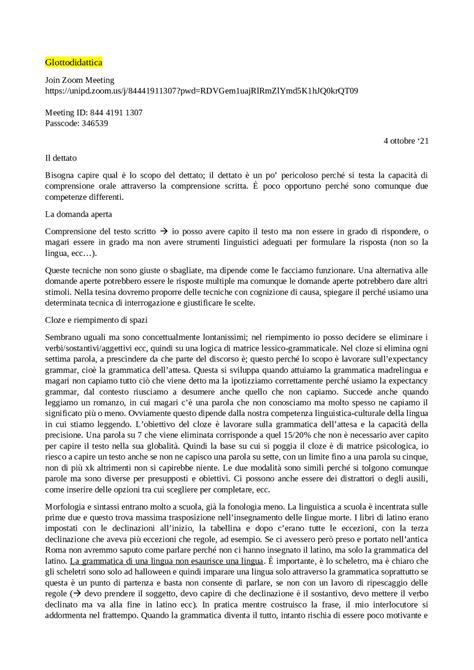 Appunti Del Corso Di Glottodidattica Santipolo Appunti Di Didattica