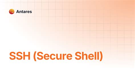Ssh Secure Shell Antares