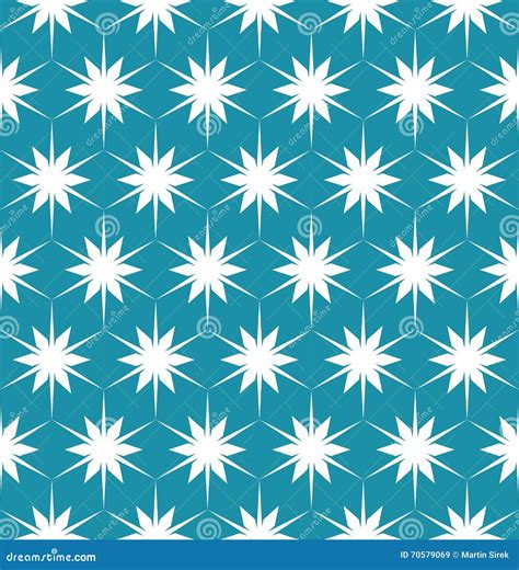 Vector Modern Seamless Colorful Geometry Pattern Floral Blue Color