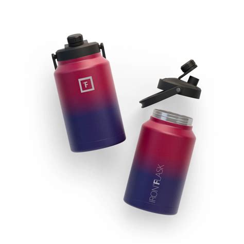 Iron Flask Bottle With Spout Lid 38l Dark Rainbow Kitchen Warehouse™