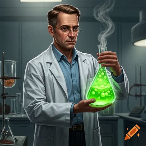 Realistic Scientist Holding A Beaker With Green Liquid On Craiyon Realistic Scientist Holding A Beaker With Green Liquid On Craiyon