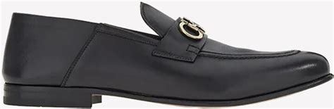 Ferragamo Gin Gancini Calf Leather Loafers Shopstyle