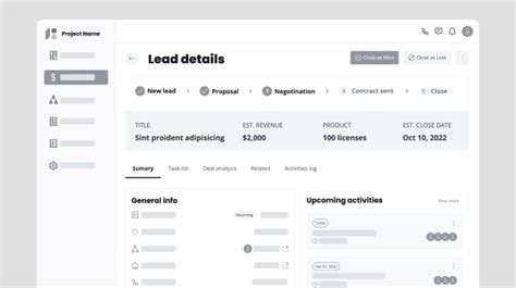 Crm Website Wireframe Template Visily
