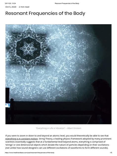 Human Body Resonant Frequencies Explained Pdf Resonance Frequency