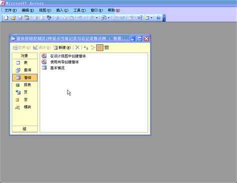 窗体按钮控制及2种显示当前记录与总记录数示例【access软件网】