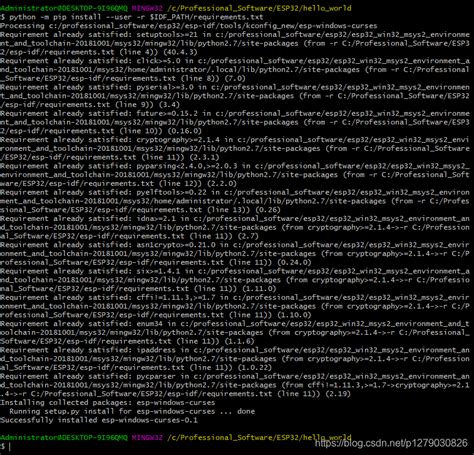 Esp32执行make Menuconfig报错the Following Python Requirements Are Not