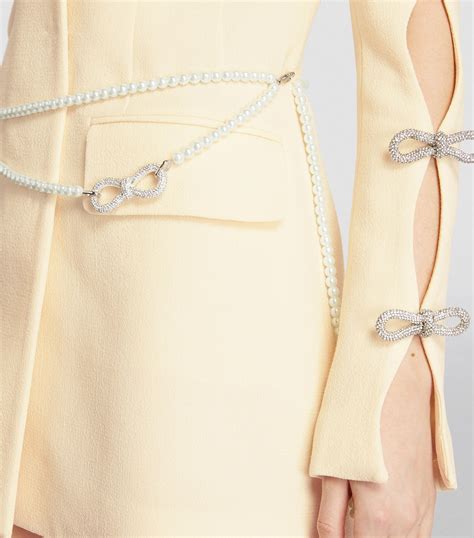 Mach And Mach White Bow Detail Blazer Dress Harrods Uk