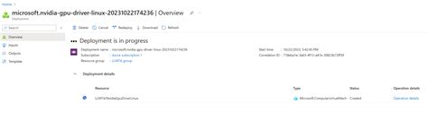 deployment gets stuck when deploying vm with nvidia gpu driver