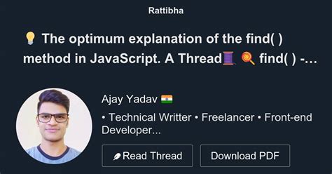 💡 The Optimum Explanation Of The Find Method In Javascript A Thread