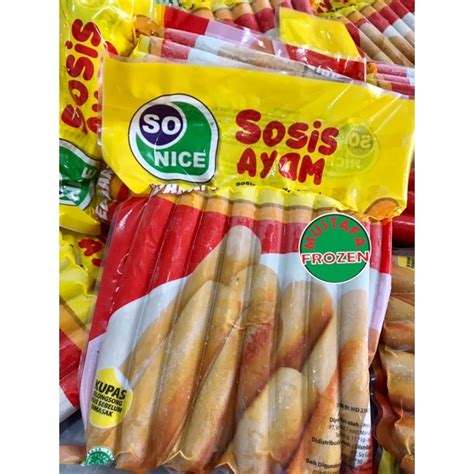 Jual So Nice Sosis Ayam 500gr Shopee Indonesia