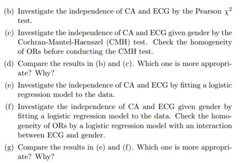 Solved Glm For Binary Data With Categorical Predictors The