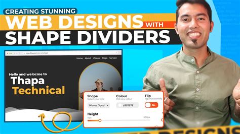 Creating Modern Unique And Custom Shapes In Websites Using Shape Dividers 🔥 Youtube