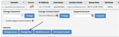 How To Choose A Different Package For An Account In Whm
