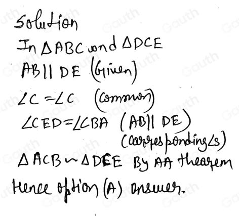 Solved Read The Proof We Are Given Overline AB Overline DE Because The Lines Are Parallell