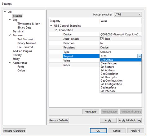 usb control endpoint terminal usb raw terminal io ninja