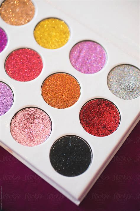 Colourful Make Up Palette Of Eye Shadow By Stocksy Contributor