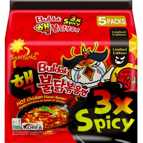 Samyang Buldak 3x Hot Chicken Flavour Ramen 700gram 140g X 5 Packet