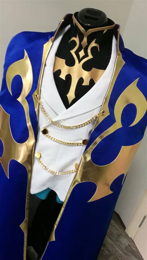 suzaku kururugi full suit inner vest cape with pu pattern coscove
