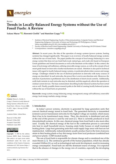 Pdf Trends In Locally Balanced Energy Systems Without The Use Of