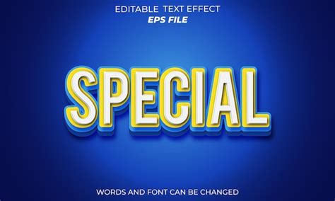 Premium Vector Special Text Effect Font Editable Typography 3d Text Vector Template