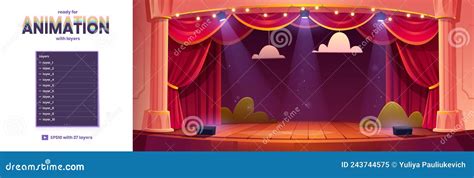 Animation Of Stage Lights Frame Bright Shiny Stage Lights Flashing