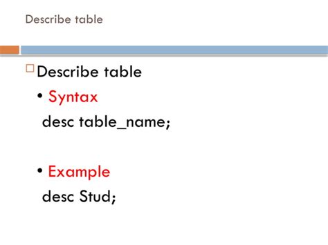 Sql Data Definition Languageddl Command Pptx Databases Computer Software And Applications