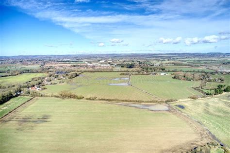 Aerial View Towards The South Downs Of The West Sussex Countryside
