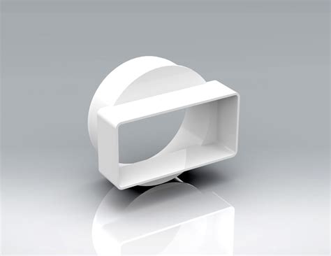 110x54mm Short Rectangular To Round Adaptor Male Verplas A Breath Of Fresh Air