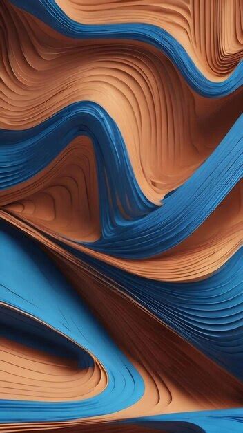 Premium Photo Abstract Surface Background With Various Blue Lines 3d
