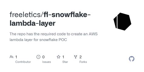 Github Freeleticsfl Snowflake Lambda Layer The Repo Has The