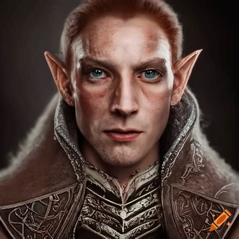 Hyperrealistic Portrait Of A Male Half Elf Lord On Craiyon