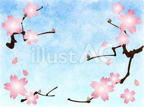 免费矢量 桜と青空の背景 壁紙