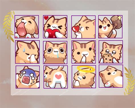 169 Neko Emotes Neko Emotes Neko Cat Emotes Twitch Cute Etsy